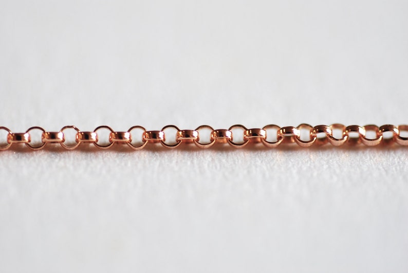 14k Rose Gold Filled Rolo Chain 1.4mm Unfinished Rolo Chain - Etsy