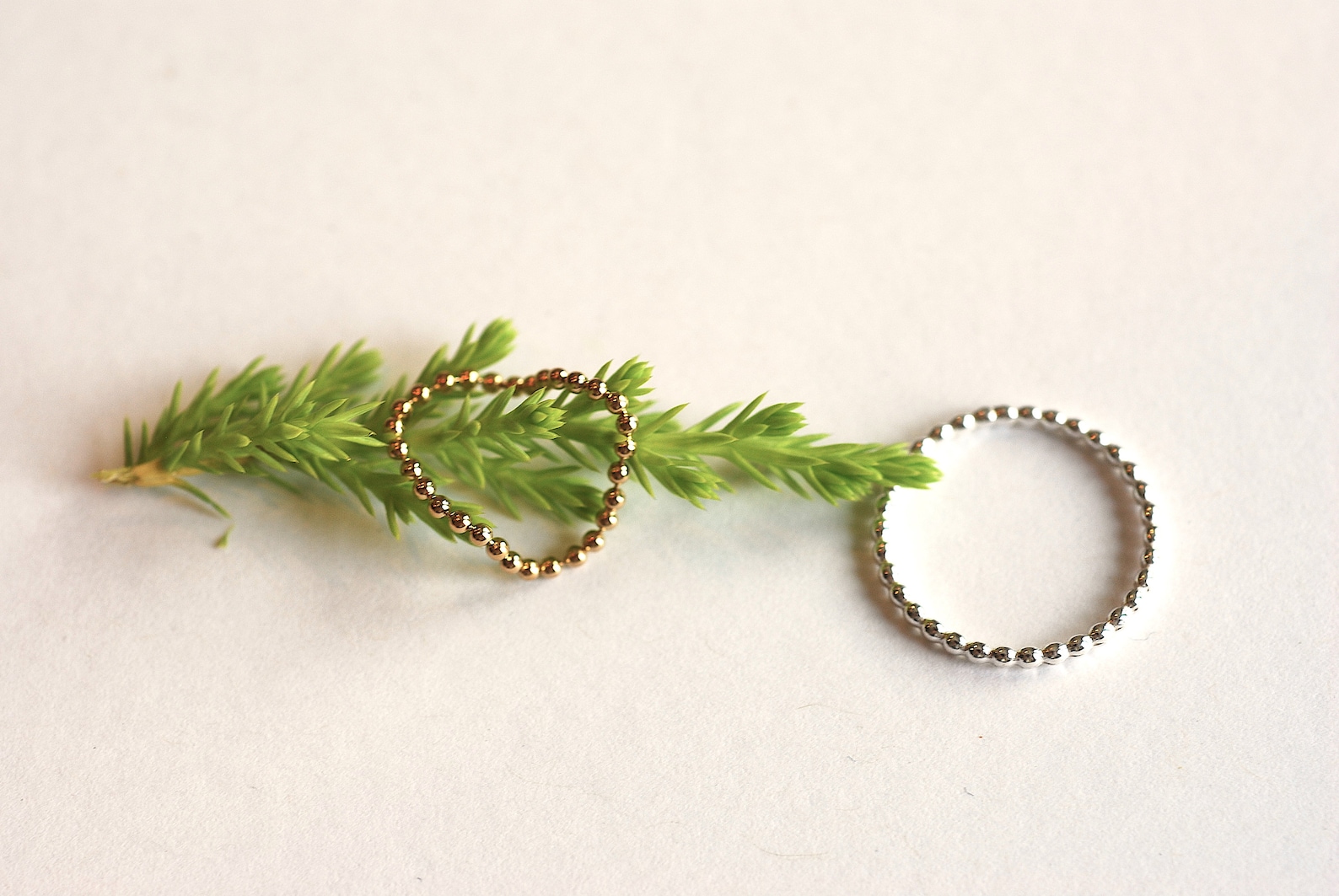 14k Gold Filled Beaded Ring, Bead Gold Filled Ring, Minimal Beaded Gold ...