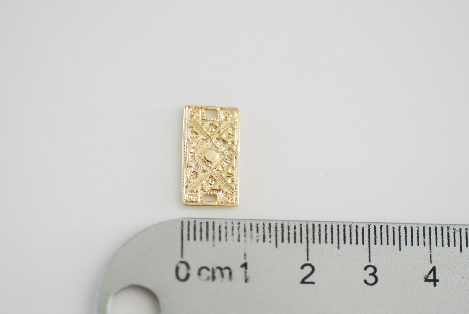 Shiny Vermeil Gold Rectangle Bar Connector 18k Gold Plated - Etsy