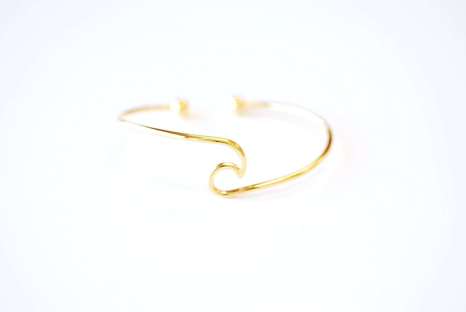 Wave Bracelet Wave Bangle 925 Sterling Silver or 18k Gold - Etsy