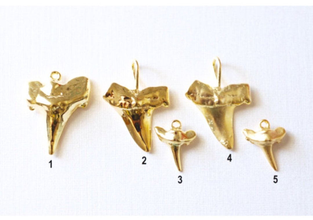 Shark Tooth Charm or Pendant, Shark Teeth Charms,gold Shark Tooth ...