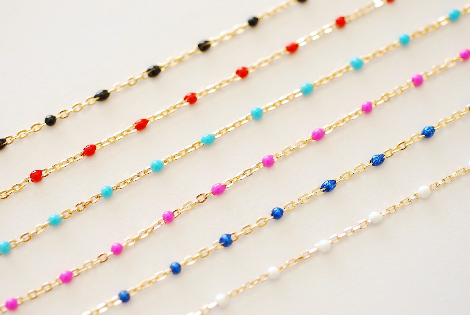 Wholesale Gold Filled Enamel Chain L Sterling Silver Enamel Color ...