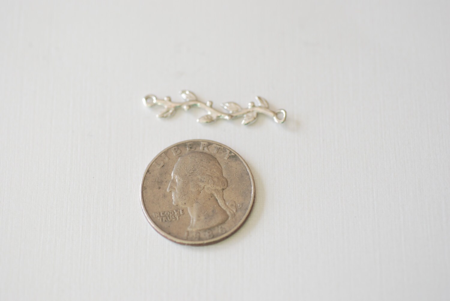 Sterling Silver Tree Branch Connector Tree Branch Charm Vine Leaf ...