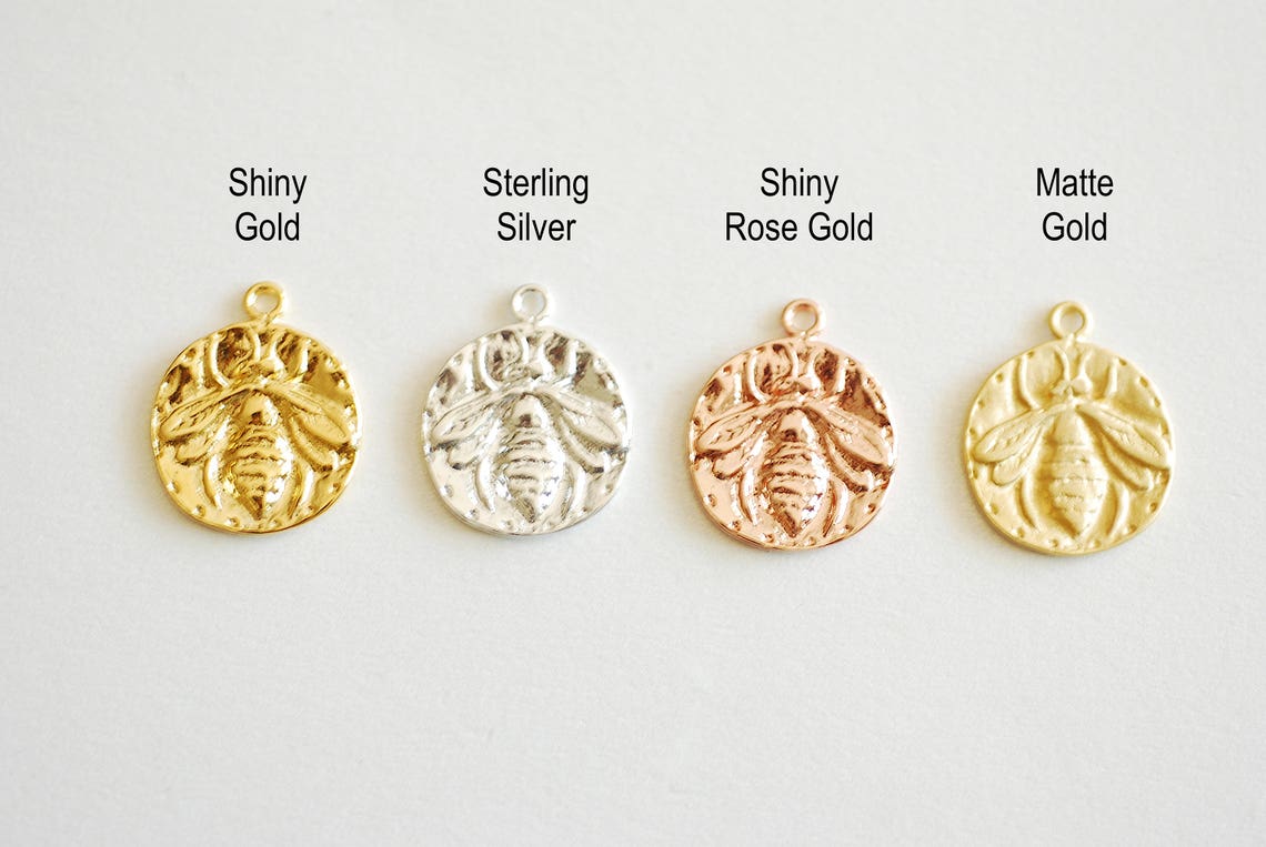 Sterling Silver Bee Charm 925 Silver Bumblebee Honeybee - Etsy