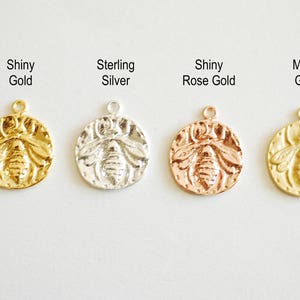 Sterling Silver Bee Charm- 925 Silver Bumblebee, Honeybee, Queen Bee ...