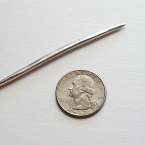Sterling Silver Long Skinny Thin Needle- Silver Extra Long Spike Needle ...