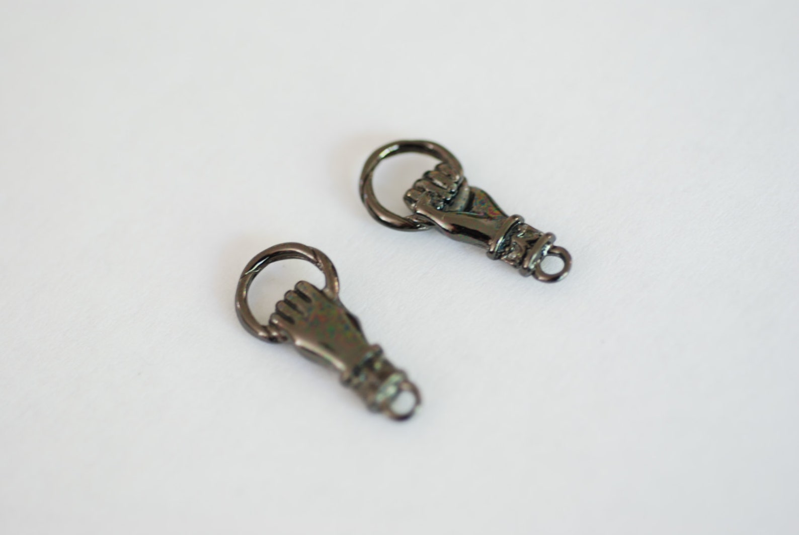 Black Gold Vermeil Hand Connector 18k Gold Plated Sterling - Etsy