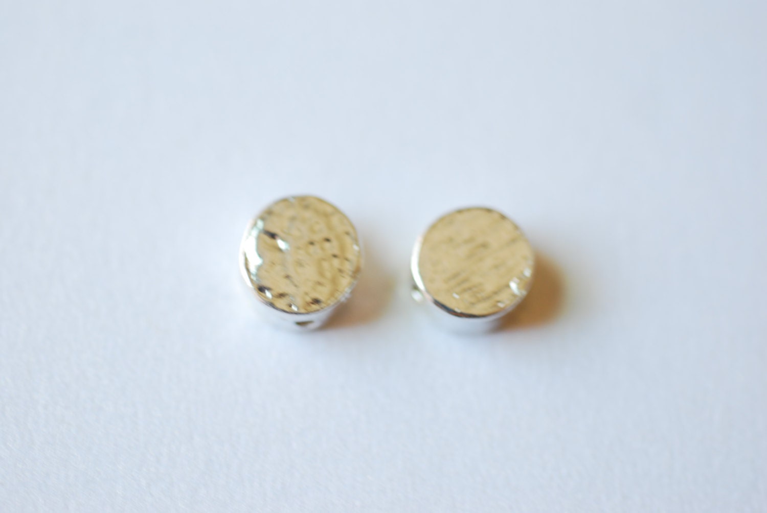 Sterling Silver Flat Round Circle Beads- 925 Sterling Silver Round ...