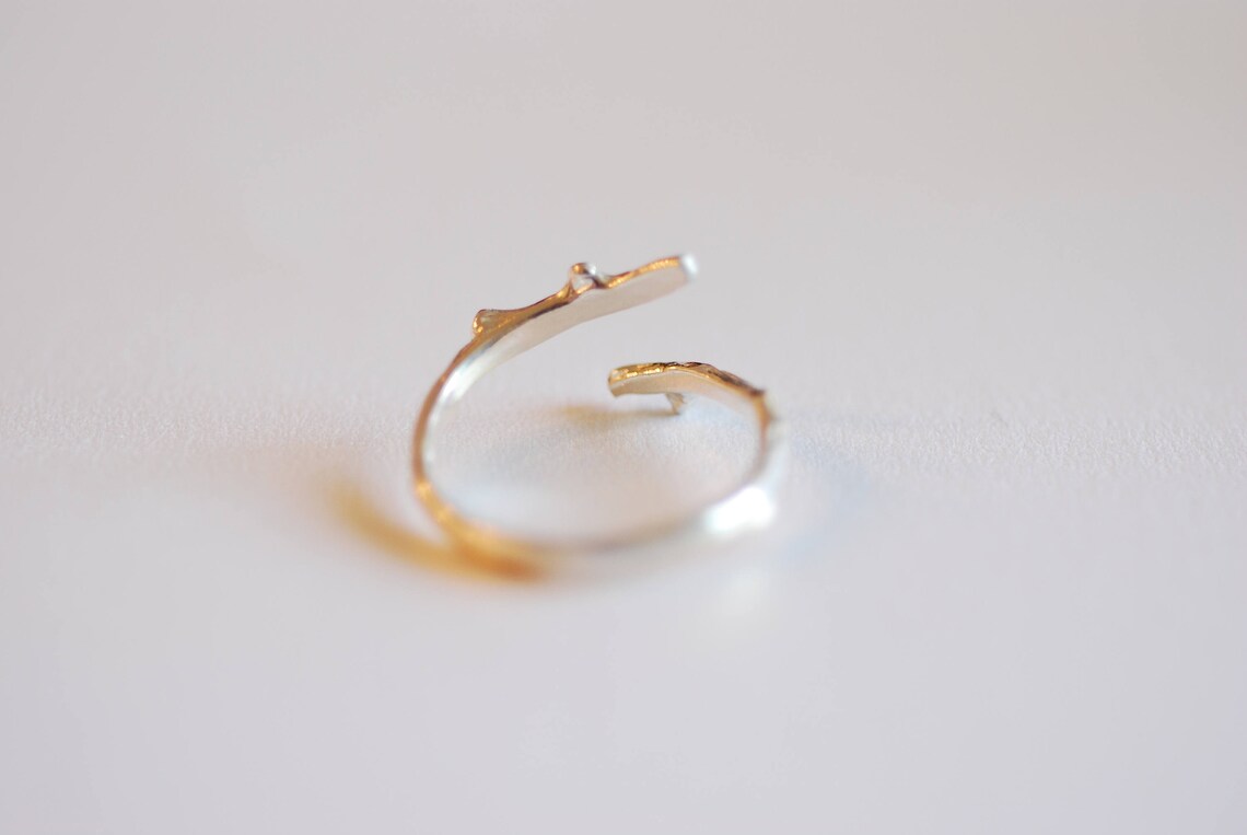 Branch Ring in Sterling Silver 925 Silver Branch Ring Twig | Etsy