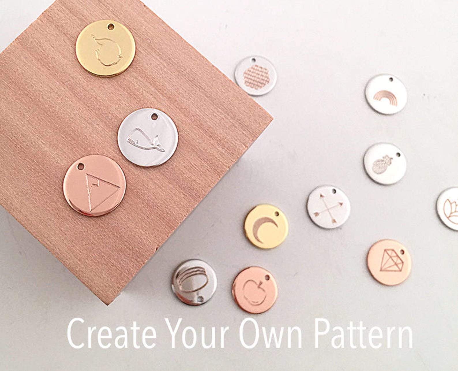 Custom Blank Stamping Personalized Logo Blank 12mm Round - Etsy