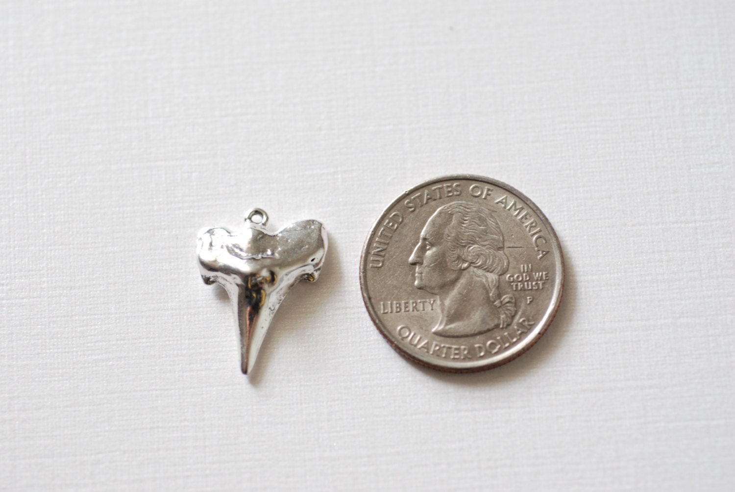 Sterling Silver Shark Tooth Charm Silver Shark Tooth - Etsy