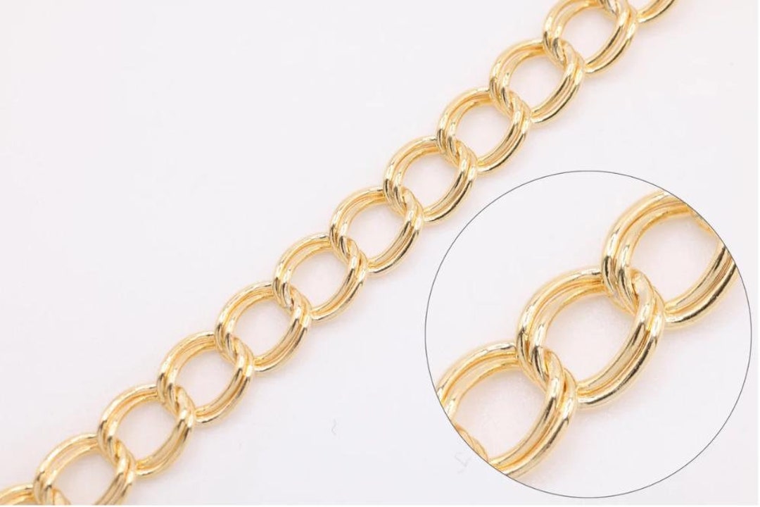 Pay by Inch Gold Filled 4mm X 5mm Parallel Curb Chain, Double Parallel ...