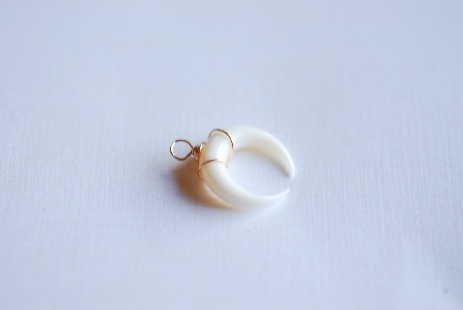 Double Horn Crescent Moon Charm Pendant Hand Carved Buffalo - Etsy