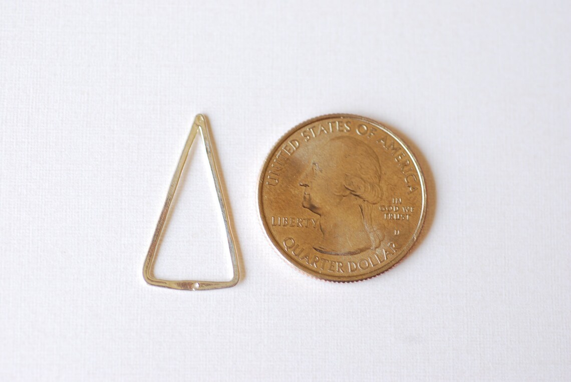 925 Sterling Silver Open Triangle Connector Charm- 925 Sterling Silver ...