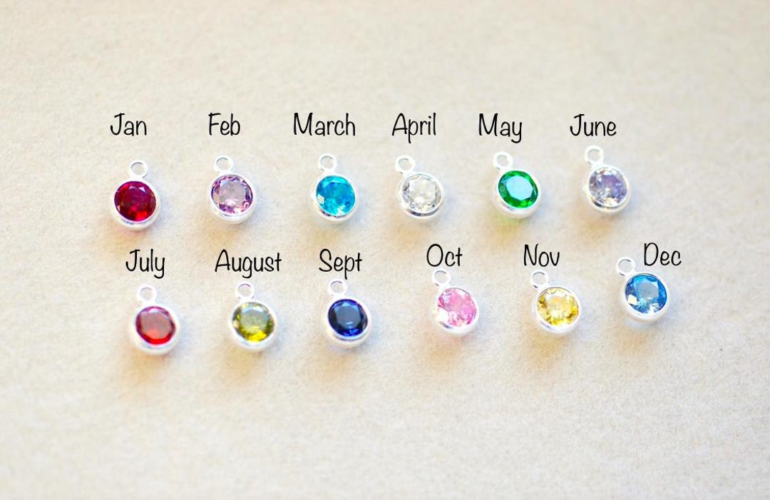 14k Gold Filled Sterling Silver Birthstone Charm 3mm 4mm 5mm Wholesale ...