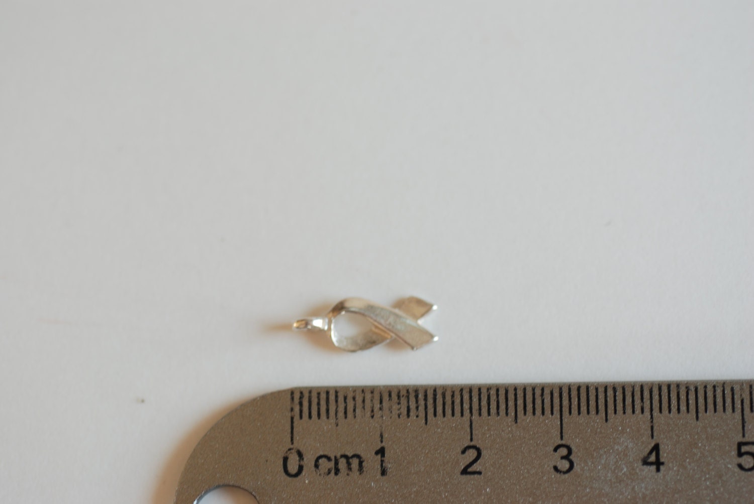 Sterling Silver Breast Cancer Ribbon 925 sterling silver | Etsy