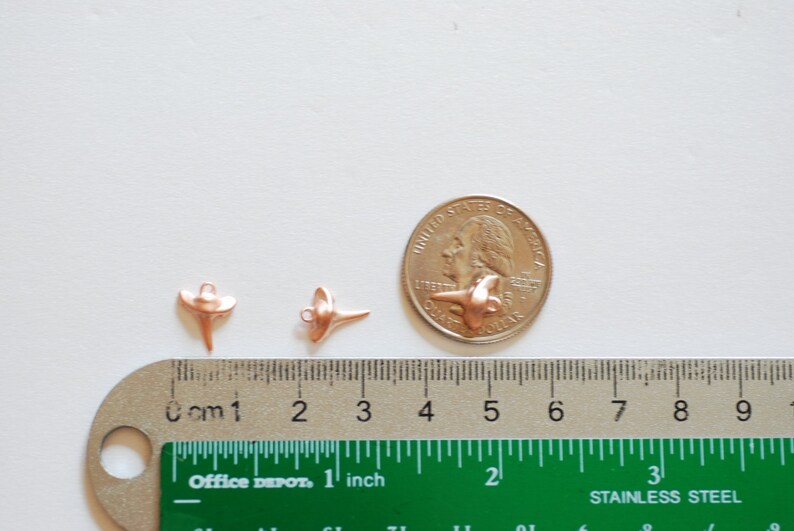 Matte Pink Rose Vermeil Gold Shark Tooth Small Vermeil Shark | Etsy