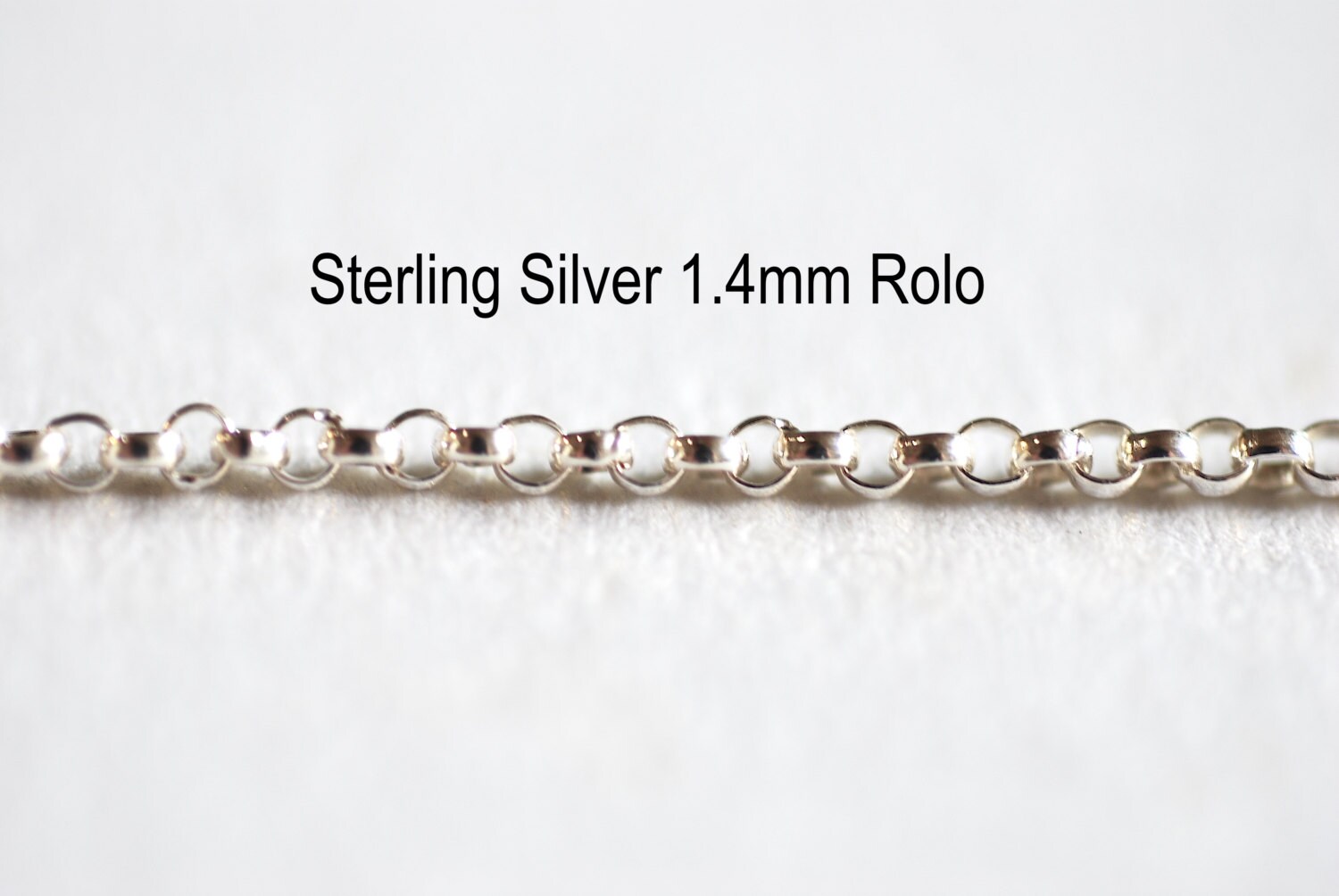 14k Gold Filled Rolo Chain- 1.4mm Unfinished Rolo Chain by Foot, Choose ...