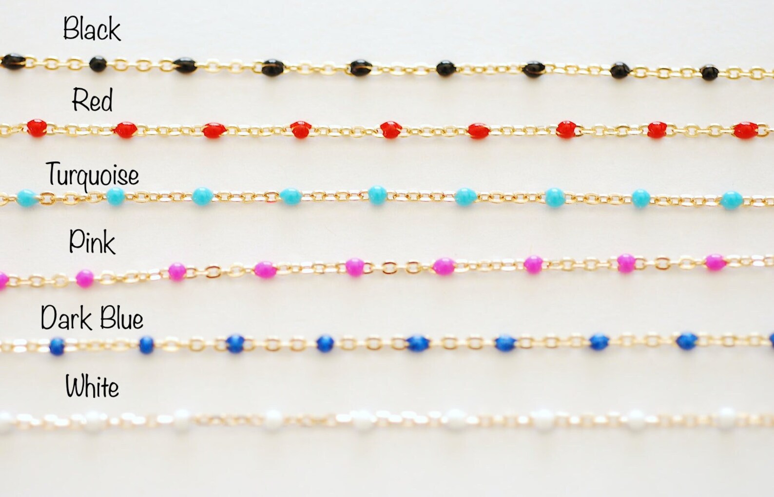 Wholesale Gold Filled Enamel Chain L Sterling Silver Enamel Color ...