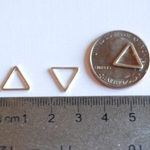 2pcs Sterling Silver Open Triangle Jump Ring, 925 Silver Triangle Charm ...