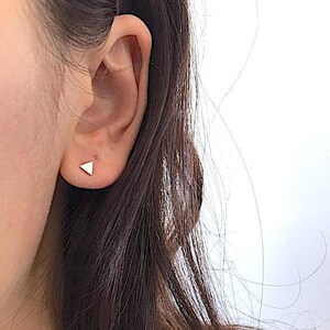 Shiny Gold Triangle Ear Jacket, Spike Ear Jacket, Geometric Earrings ...