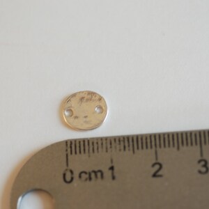 2pcs Sterling Silver Round Blank Disc Connector, Stamping Blank Round ...