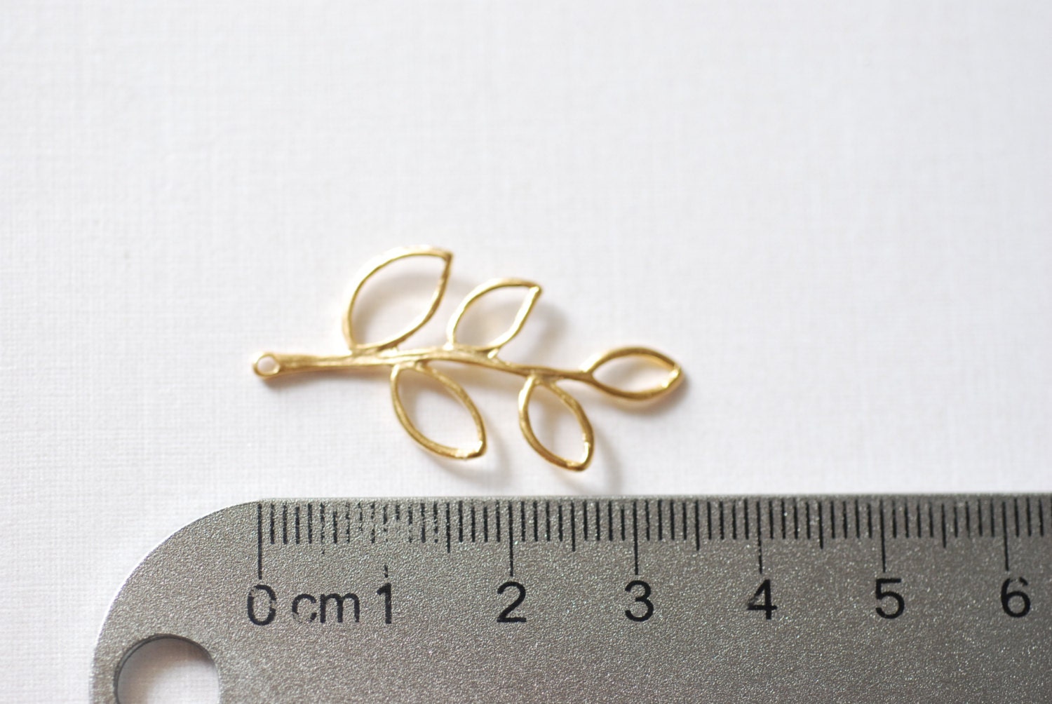 Vermeil Gold Twig Tree Branch Leaf Charm Vermeil Gold - Etsy