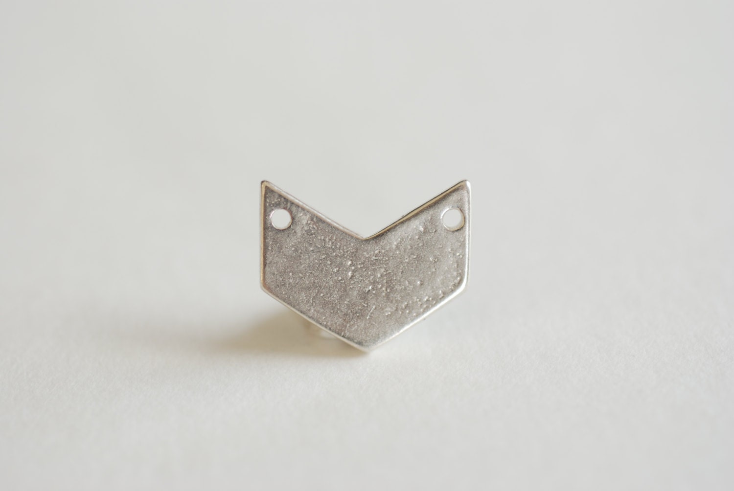 Sterling Silver Chevron Arrow Connector- Silver Triangle Charm, Paper ...