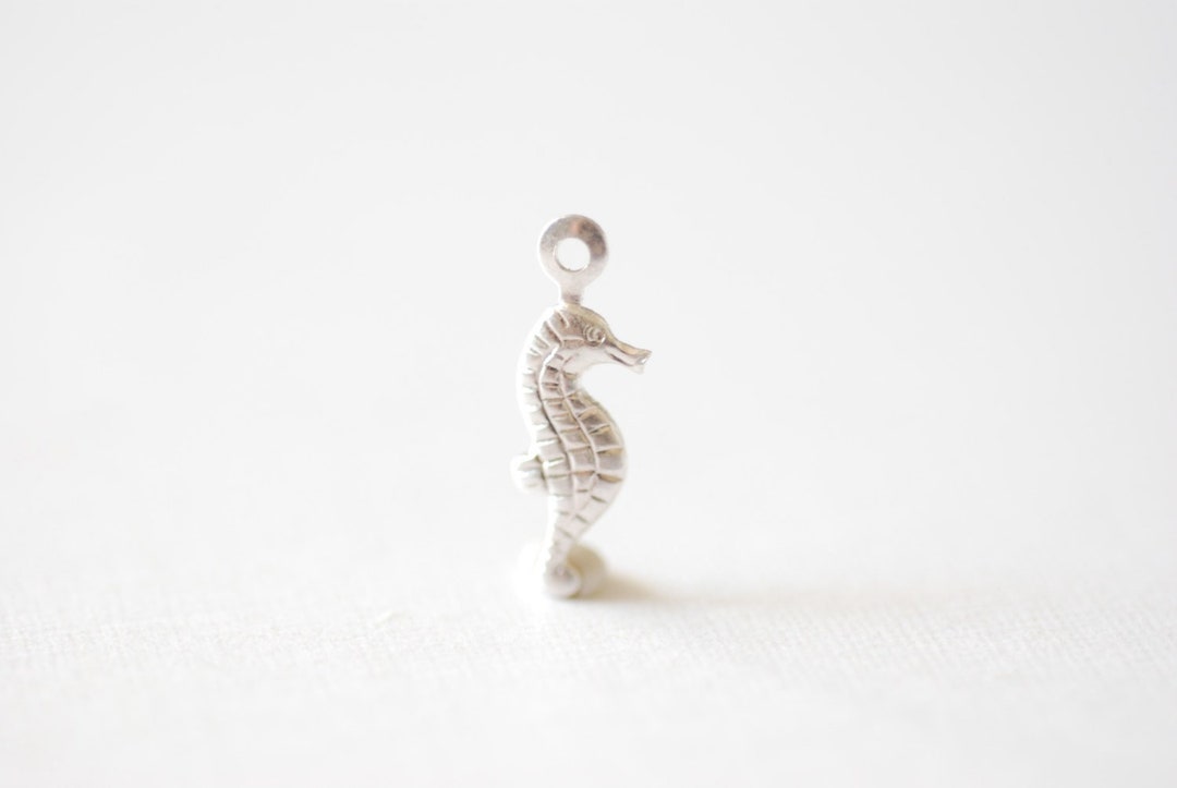 Sterling Silver Seahorse Charm Pendant, Silver Seahorse Charm, Sea ...