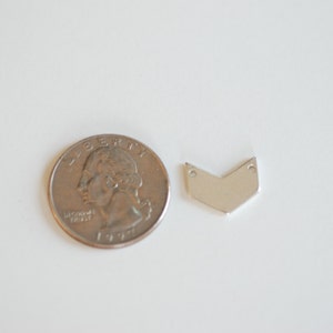 Sterling Silver Chevron Arrow Connector- Silver Triangle Charm, Paper ...