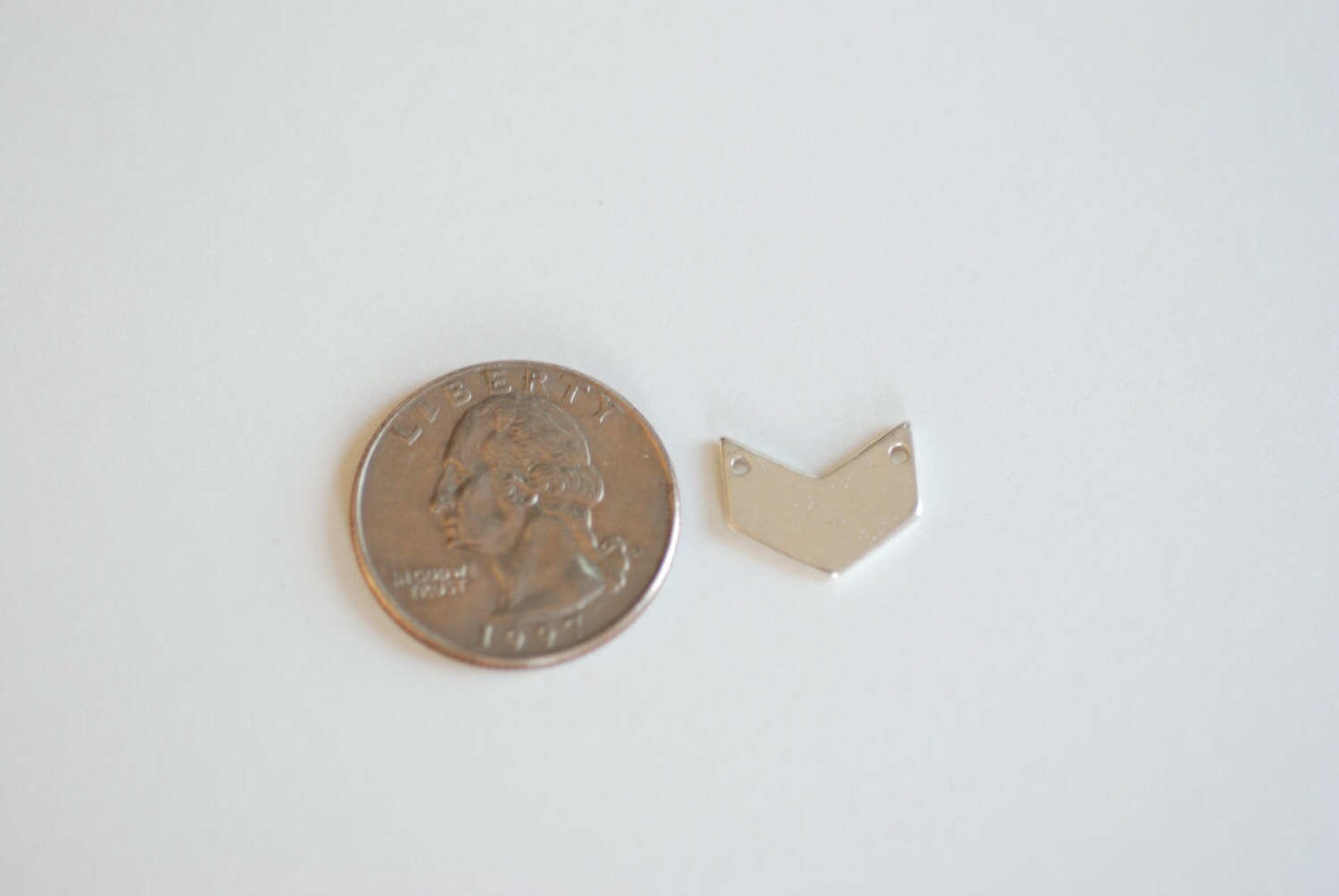 Sterling Silver Chevron Arrow Connector- Silver Triangle Charm, Paper ...