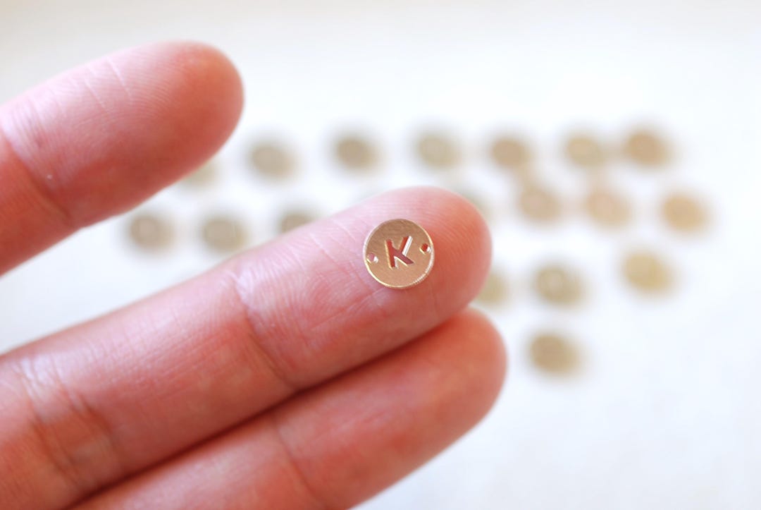 14k Gold Filled Round Letter Connectors - Permanent Jewelry Sterling ...