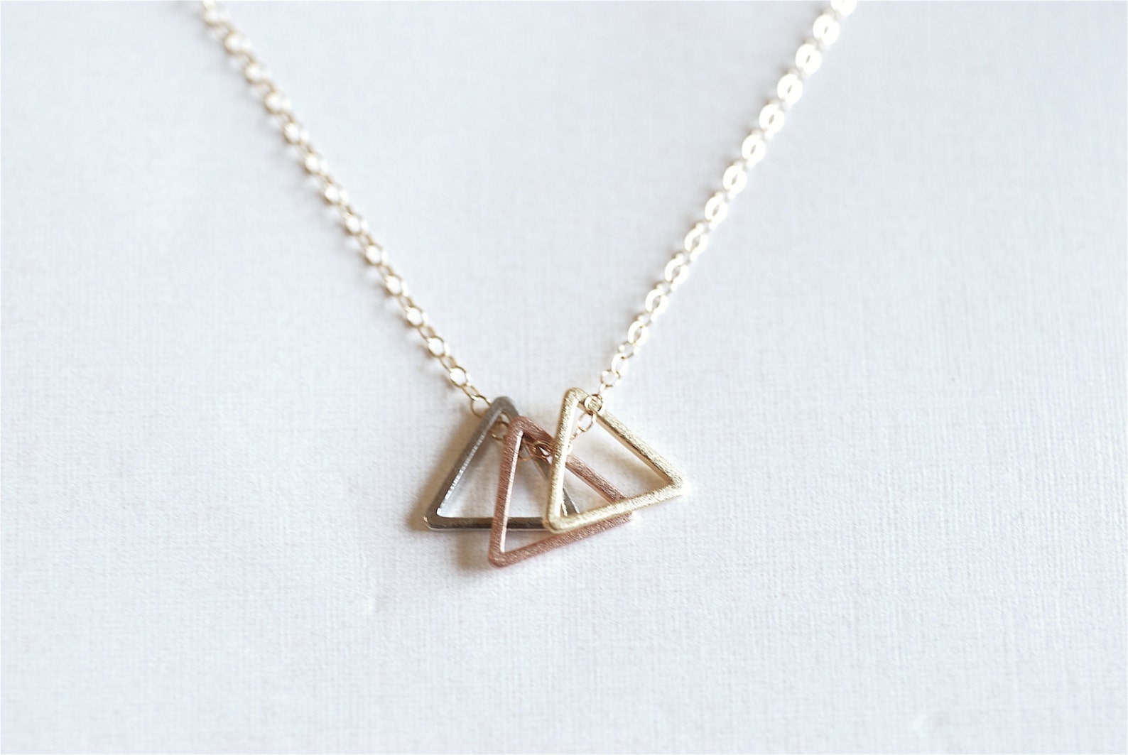Shiny Vermeil Gold Open Triangle Connector Charm- 18k Gold Over ...