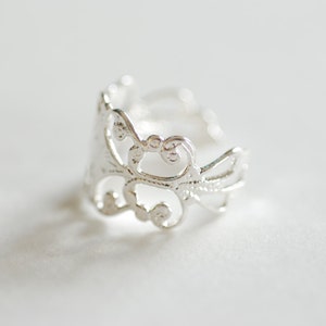 925 Sterling Silver Adjustable Ring, Silver Ring, One Size Ring ...