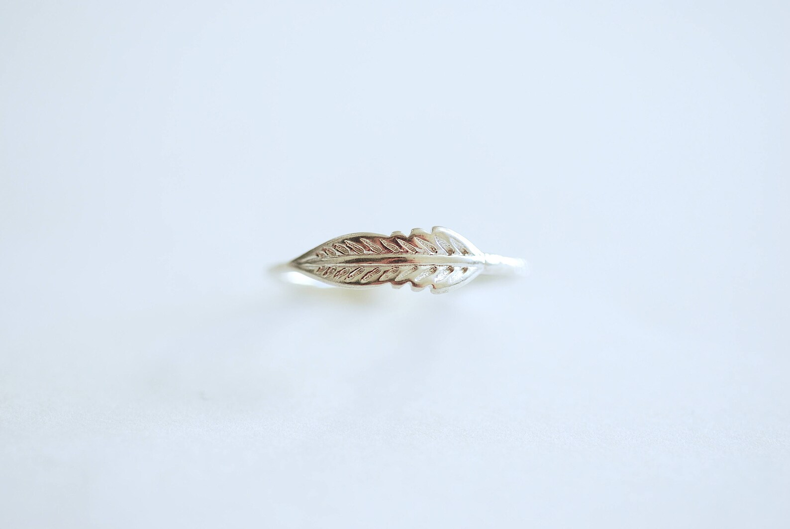 Sterling Silver Angel Feather Ring Adjustable U.K. Size L-R - Etsy