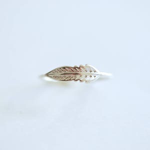 Sterling Silver Angel Feather Ring, Adjustable, U.K. Size L-R U.S. Size ...