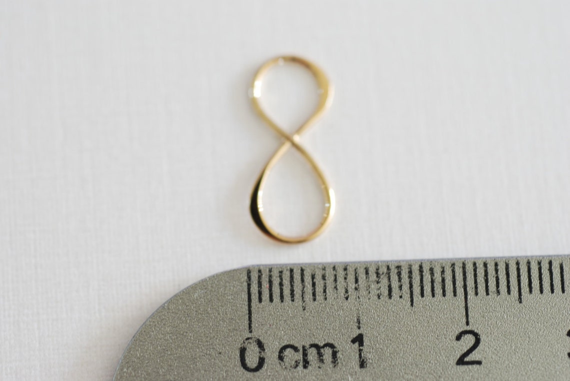 Vermeil Gold Infinity Sign Connector Charm -18k Gold Plated Over 925 ...
