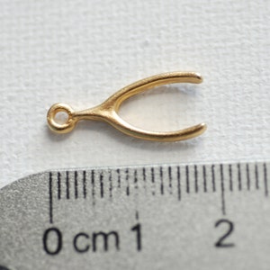 2 Pcs Vermeil Gold Wishbone, 18kt Gold Plated Over Sterling Silver ...