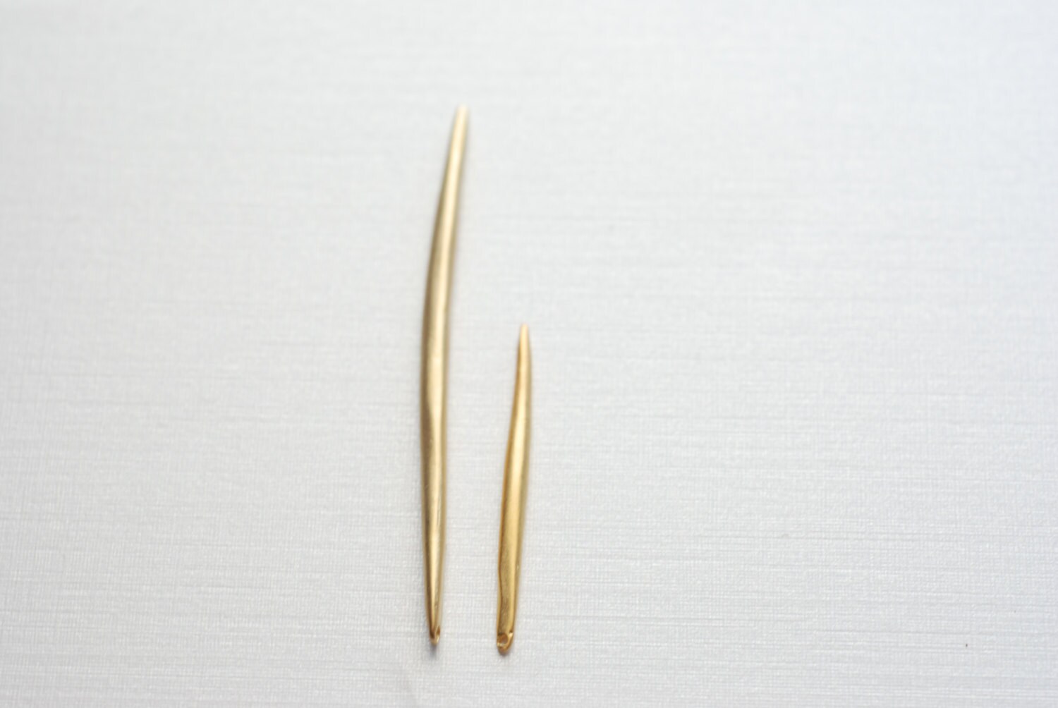 Vermeil Gold Matte Skinny Needle-vermeil Medium Spike Needle - Etsy