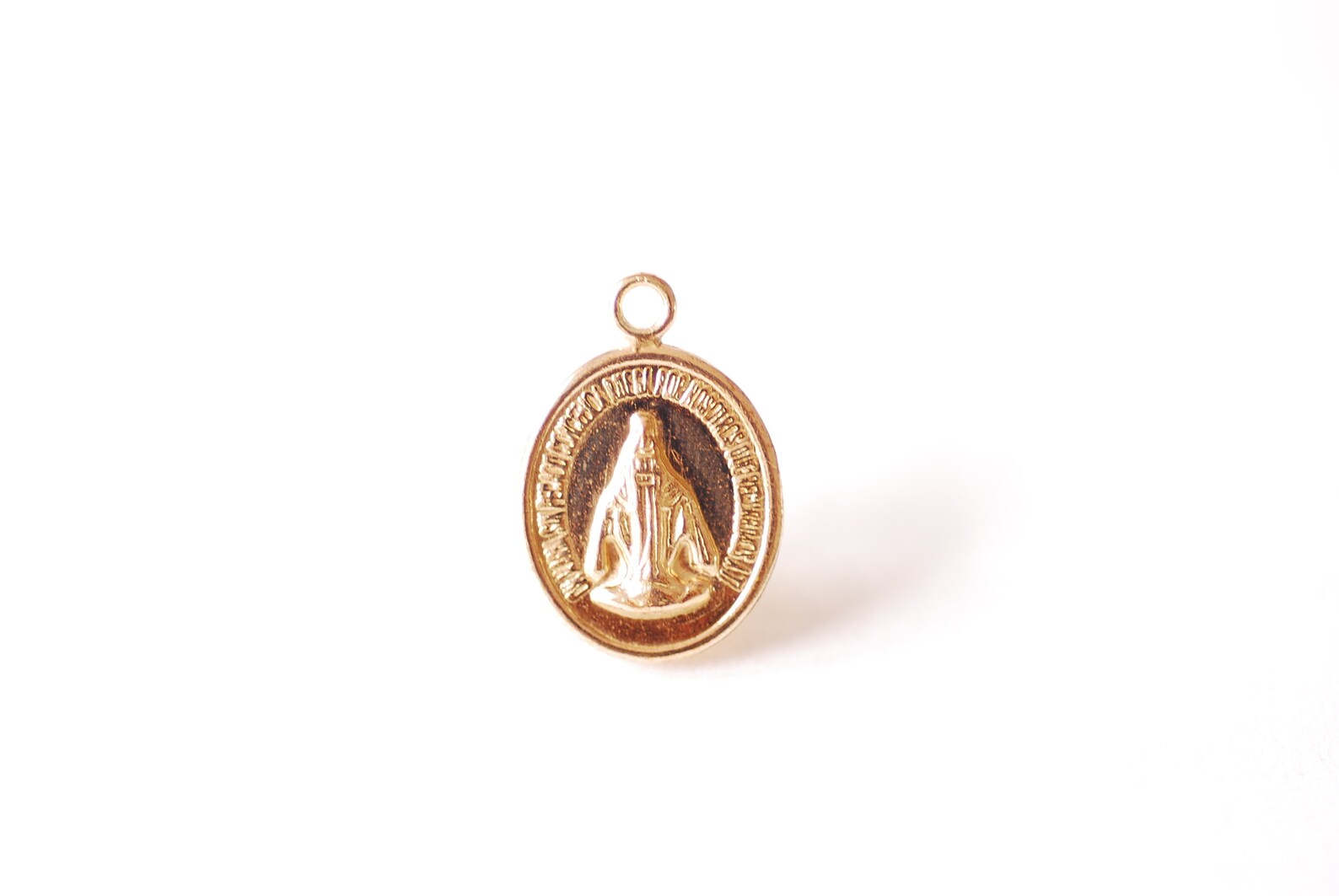 14k Gold Filled Oval Virgin Mary Charm 14kgf Oval Religious - Etsy