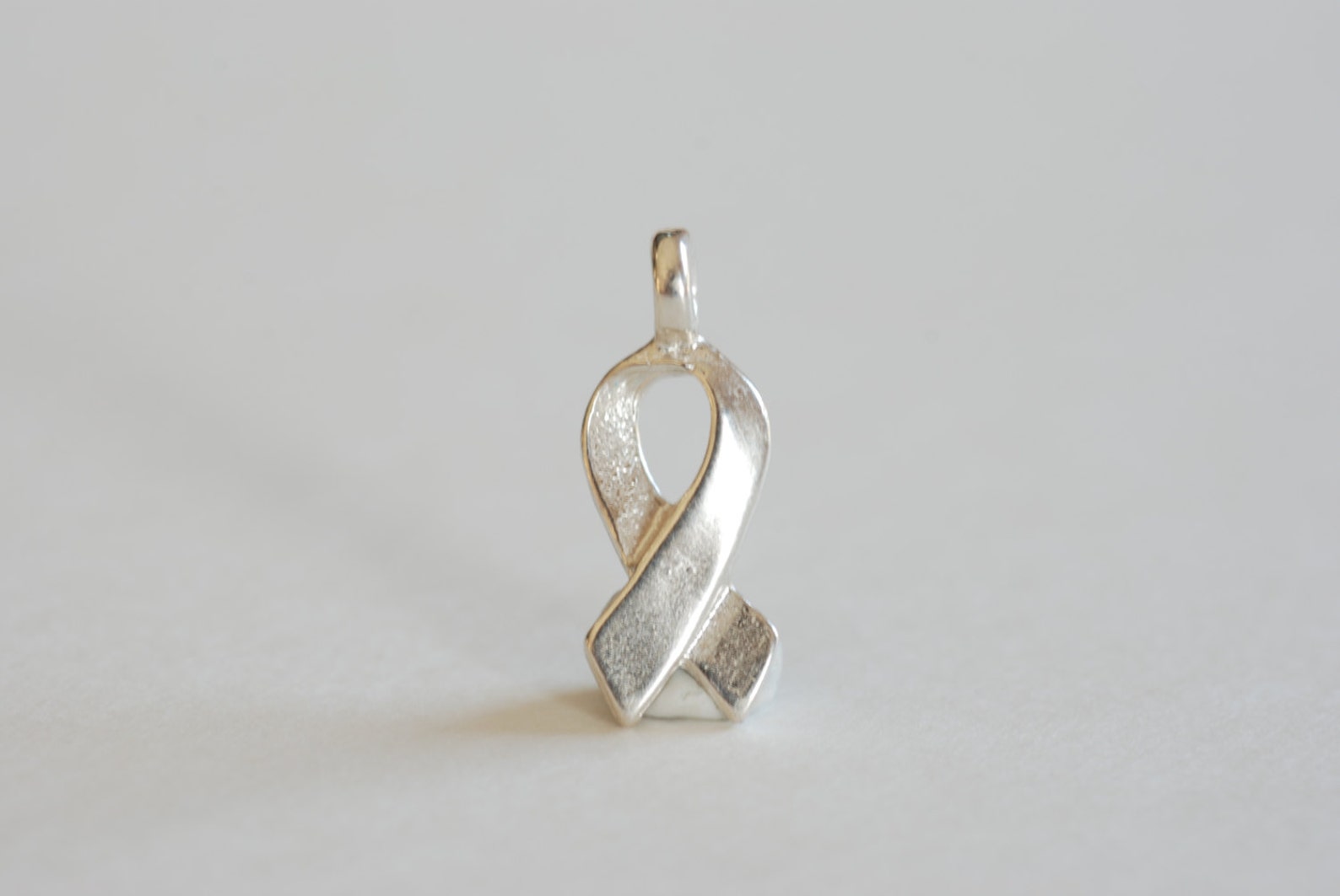 Sterling Silver Breast Cancer Ribbon 925 Sterling Silver - Etsy