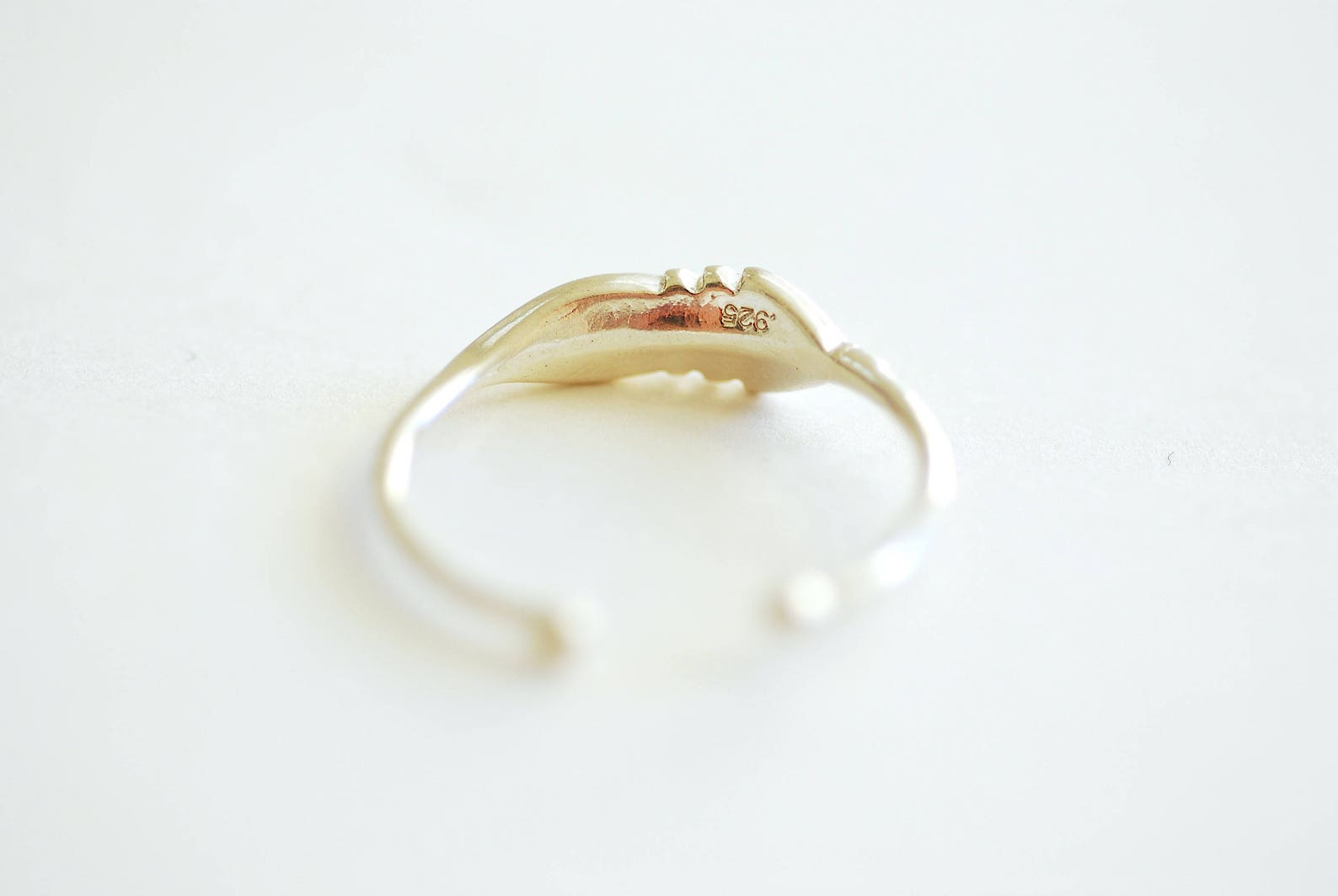 Sterling Silver Angel Feather Ring Adjustable U.K. Size L-R - Etsy