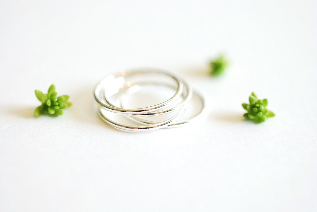Sterling Silver Minimalist Stacking Ring- Minimalist Simple Everyday ...