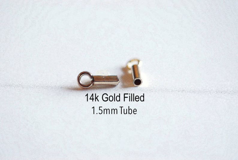 2pcs 14k Gold Filled Crimp End Tubes Gold Crimp End Tube - Etsy