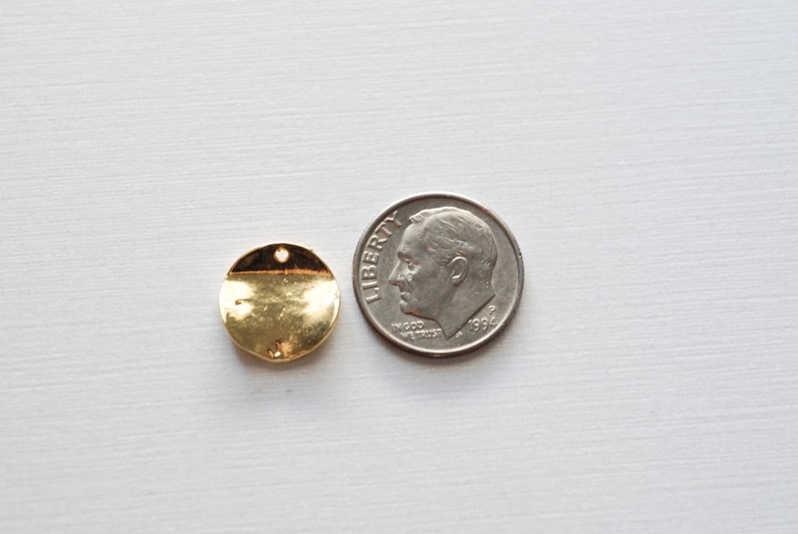 Vermeil Gold Wavy Stamping Disc 18k Gold Plated Over Sterling - Etsy