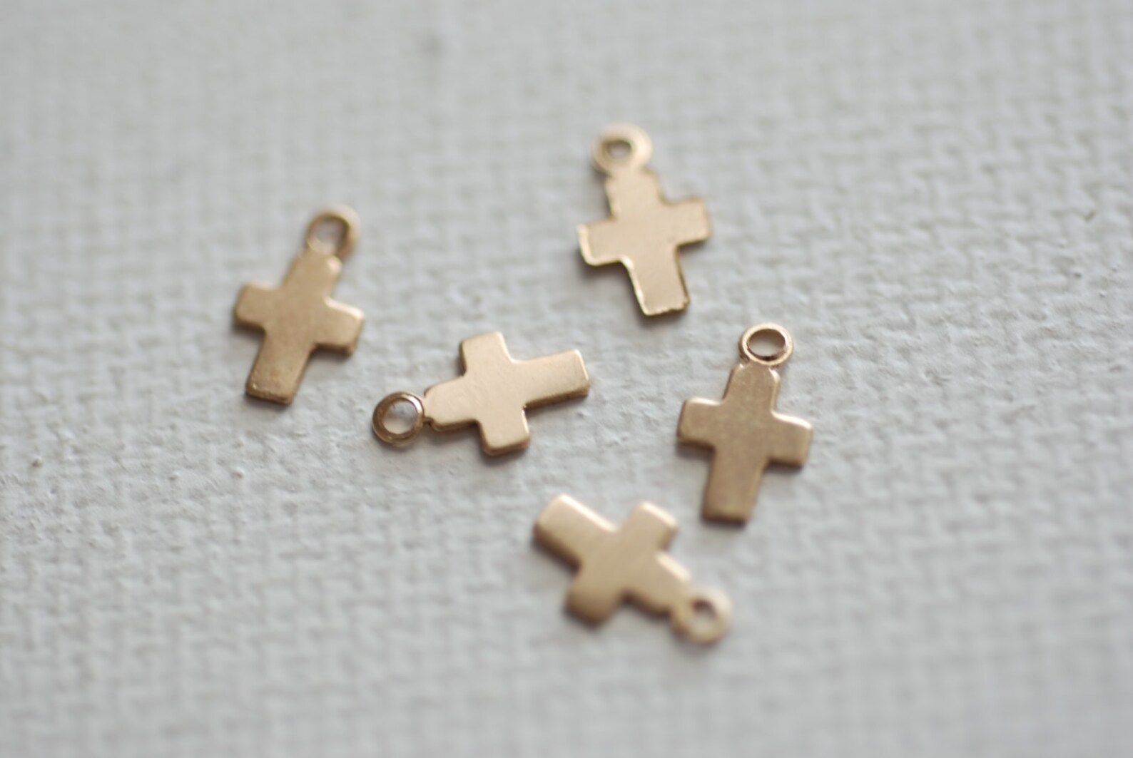 5pcs Tiny Cross Charm 14k Gold Filled Cross Gold Crosses - Etsy
