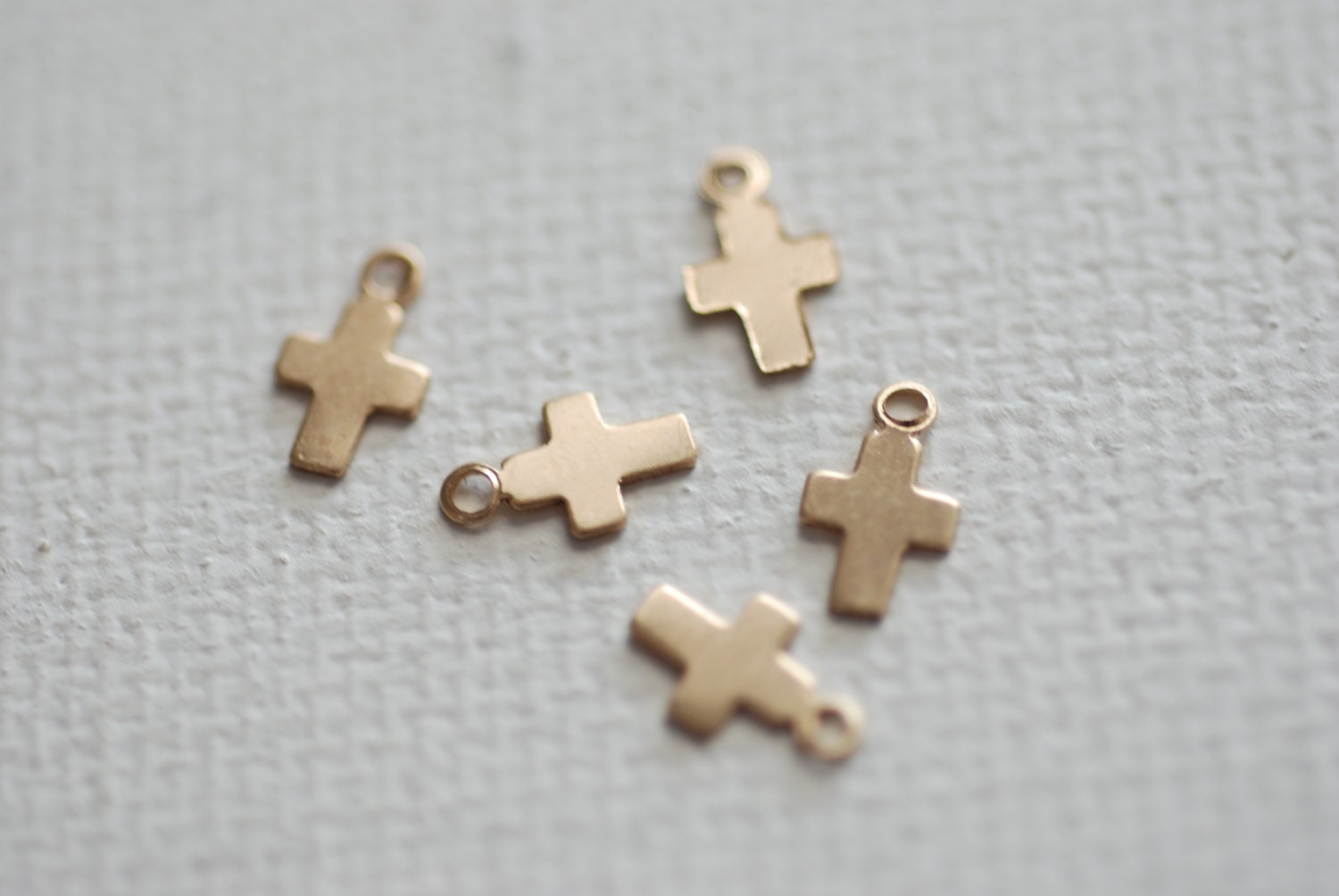 5pcs Tiny Cross Charm 14k Gold Filled Cross Gold Crosses - Etsy