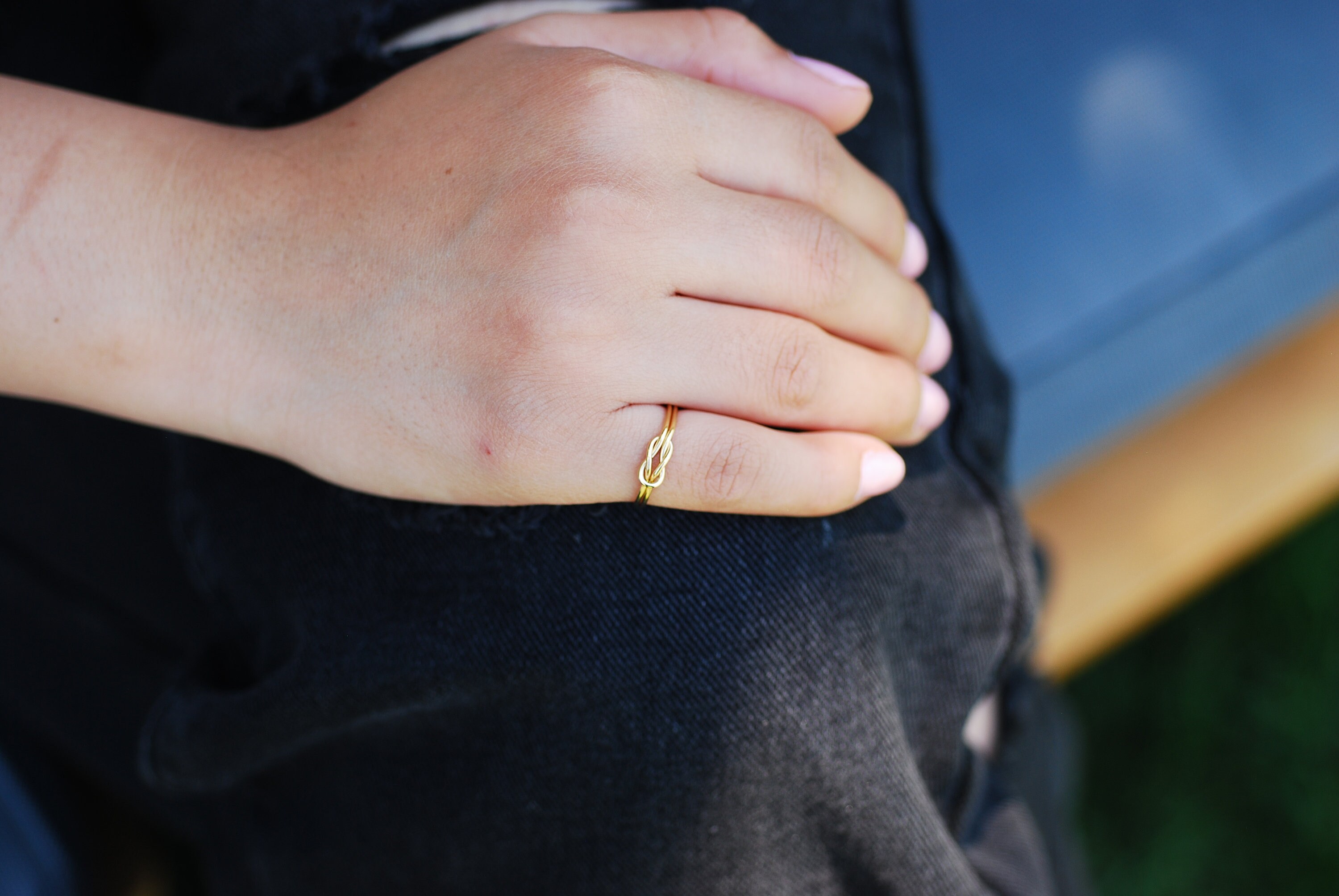 14k Gold Filled Infinity Stacking Ring Gold Minimalist - Etsy
