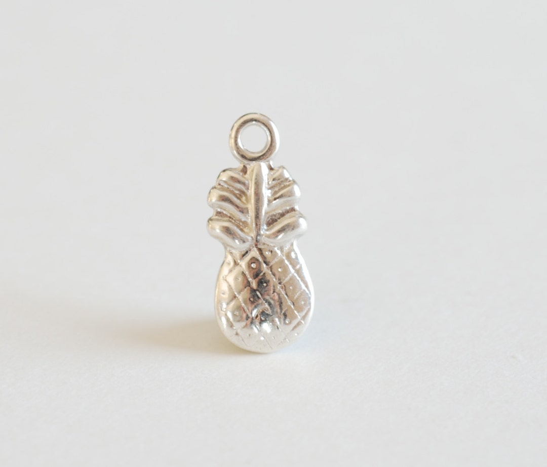 Sterling Silver Pineapple Charm- Sterling Silver Hawaiian Pineapple ...
