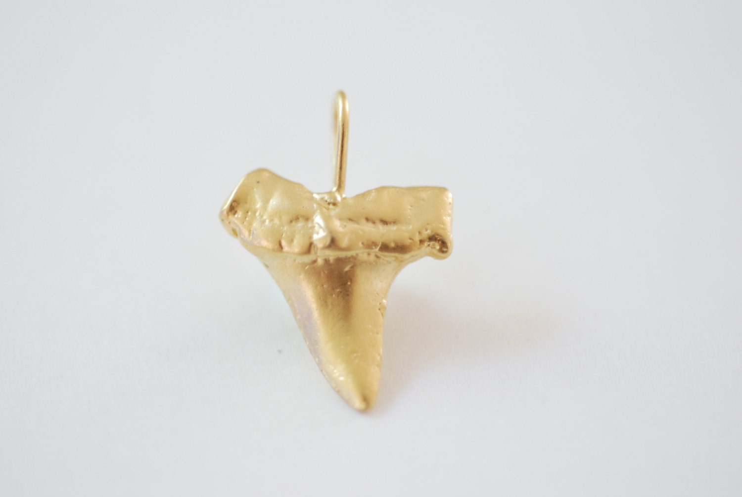 Vermeil Matte Gold Shark Tooth Pendant Vermeil Gold Shark - Etsy